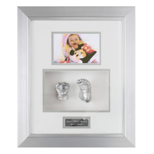 Framed Baby Cast - Single Hand and Foot (with Photo)