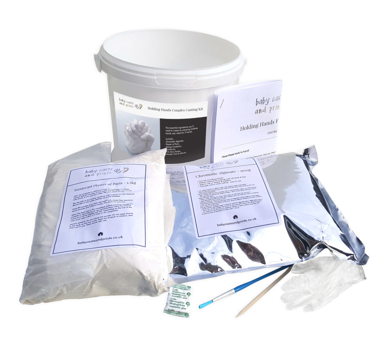 Holding Hands Couples 3D Casting Kit (ideal for 2/3 hands) | Casting Kits