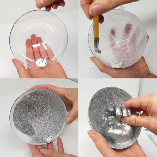 Glitter Bauble Hand Casting Kit with Heart Stand | Casting Kits